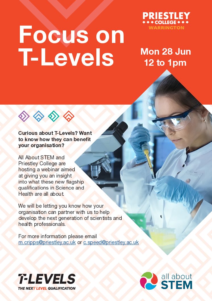 Focus on T-Levels - Event for STEM Ambassadors and Employers | All ...